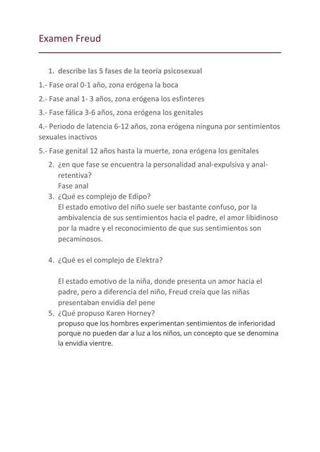 Examen Freud | Mary | uDocz