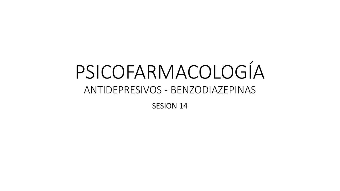 Antidepresivos- Benzodiazepinas | Ediluis | uDocz