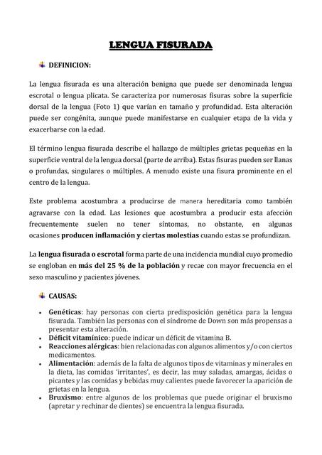 Lengua Fisurada | paola alzamora | uDocz