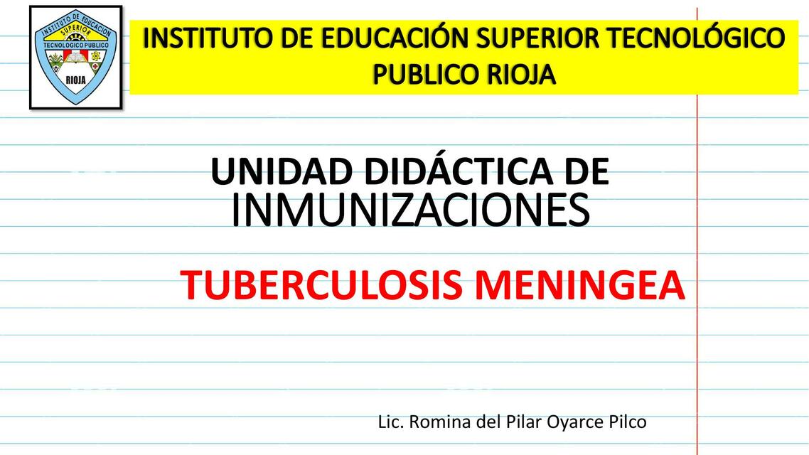 Tuberculosis Meníngea Romina Del Pilar Oyarce Pilco Udocz