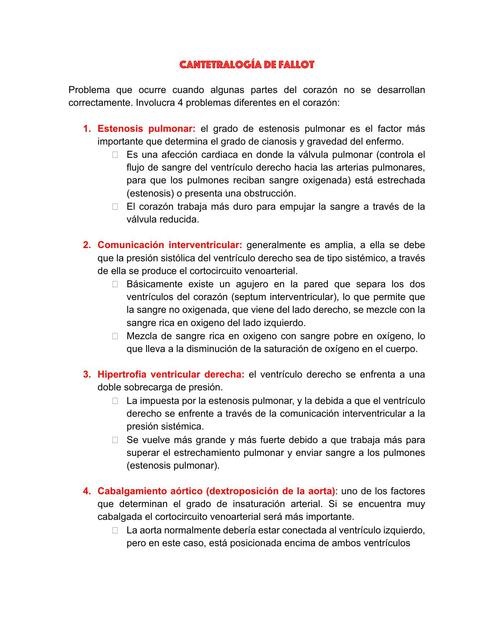 Tetralogía de Fallot | Gala Monserrat | uDocz