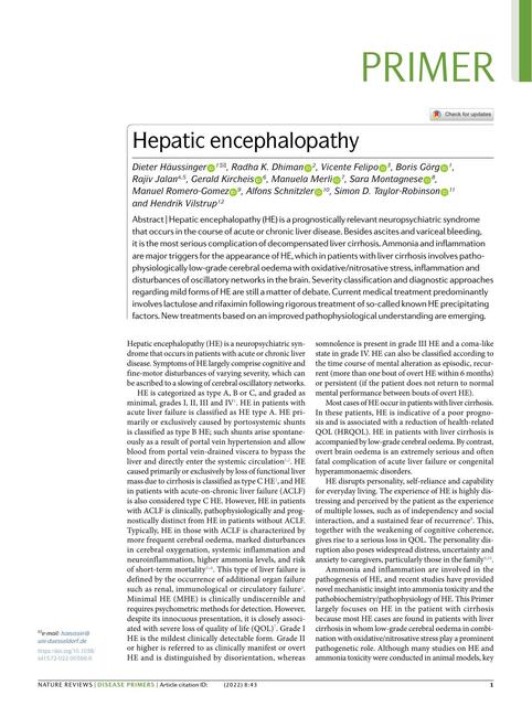 Encefalopatía hepática NRDP | betsy caballero | uDocz
