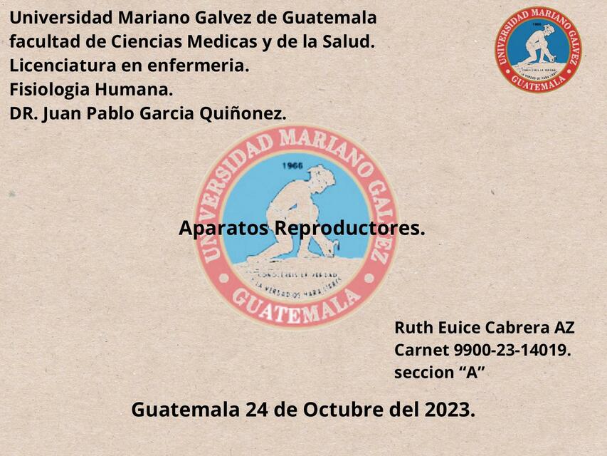 Aparatos Reproductores Ruth Cabrera | RUTH EUNICE CABRERA AZ | uDocz