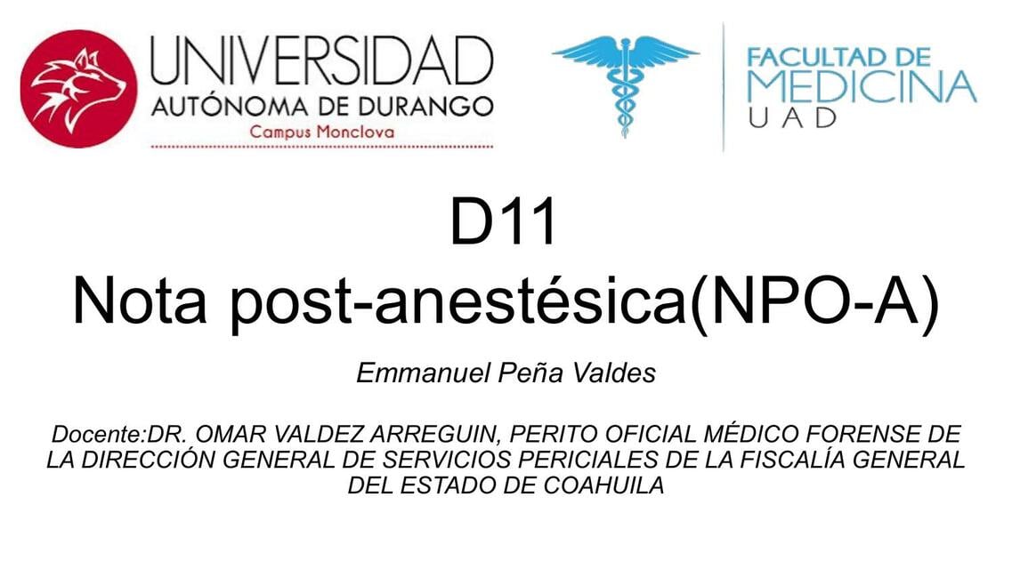 Flashcards de Nota post anestésica (NPO-A) | Por DR OMAR VALDEZ ...
