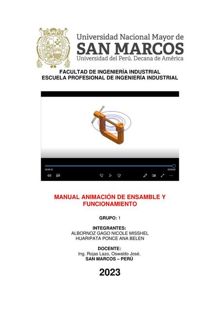 Manual Animación de Ensamble y Funcionamiento | Santi | uDocz