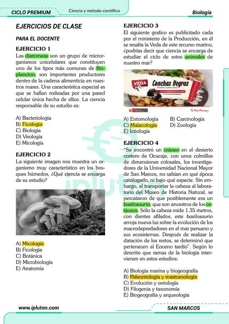 1ra semana Biologia | GABRIEL EDUARDO BARUA HORNA | uDocz