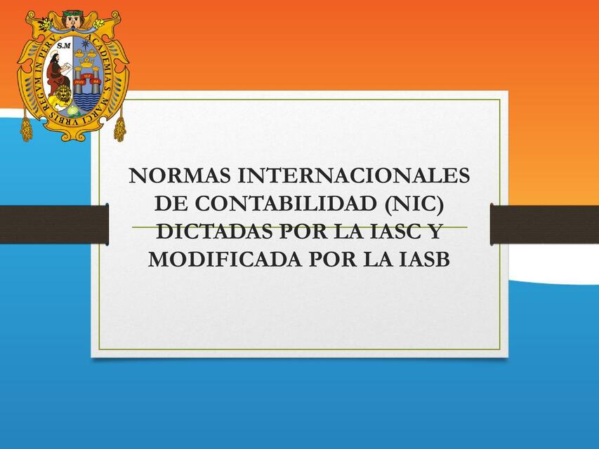 Normas internacionales de contabilidad dictadas por la IASC y ...