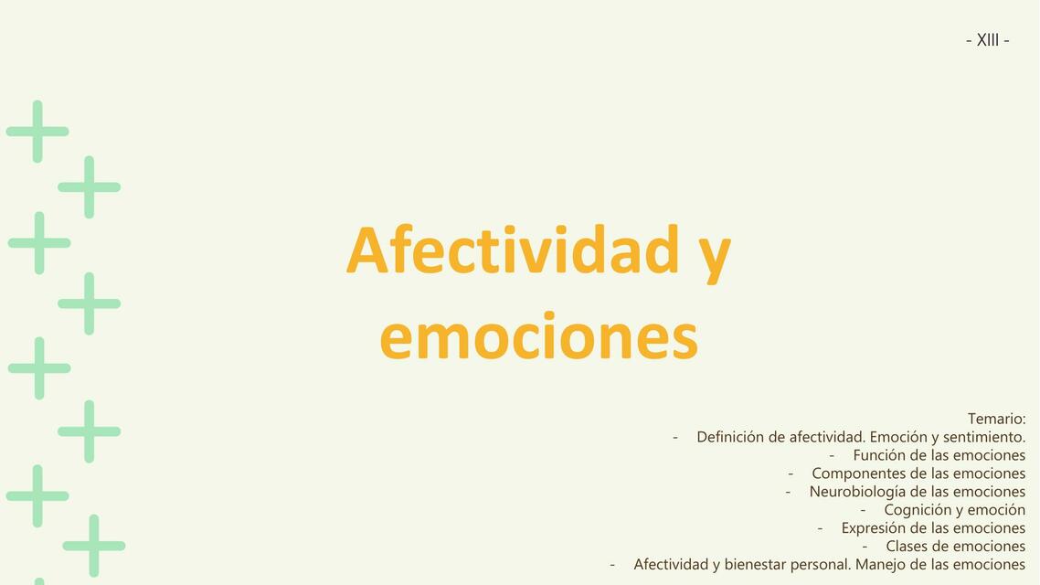Afectividad y emociones - Semana 13 - Psicología | uDocz