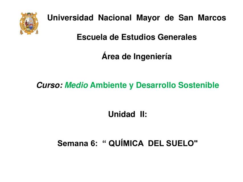 Semana 6 química del suelo | Cesar Avila | uDocz
