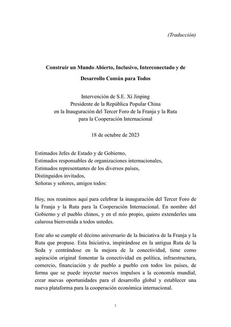 Construir un Mundo Abierto, Inclusivo, Interconectado y de Desarrollo ...