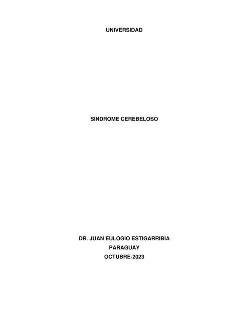 Síndrome cerebeloso | Pimau Libreria y Creaciones | uDocz