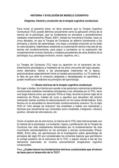 Historias Y Evolución De Modelo Cognitivo Fatima Udocz