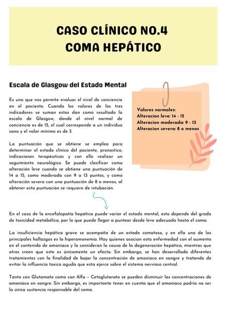 Caso Clínico- Coma Hepático | Mednotes_Rubi | uDocz