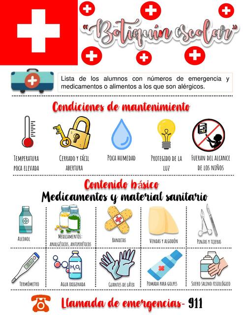 Botiquín escolar | Jasmine Mavel Vega Vega | uDocz