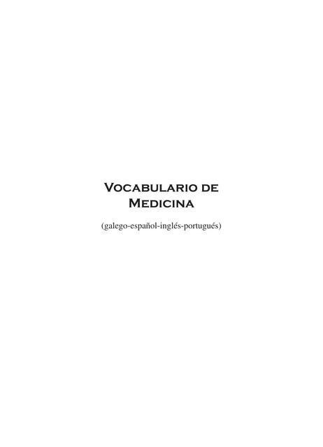 Vocabulario de Medicina | Reina soliz flores | uDocz
