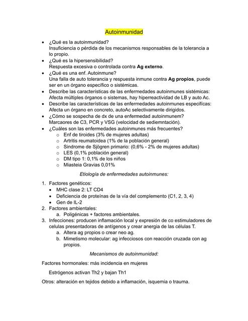 Autoinmunidad | uDocz
