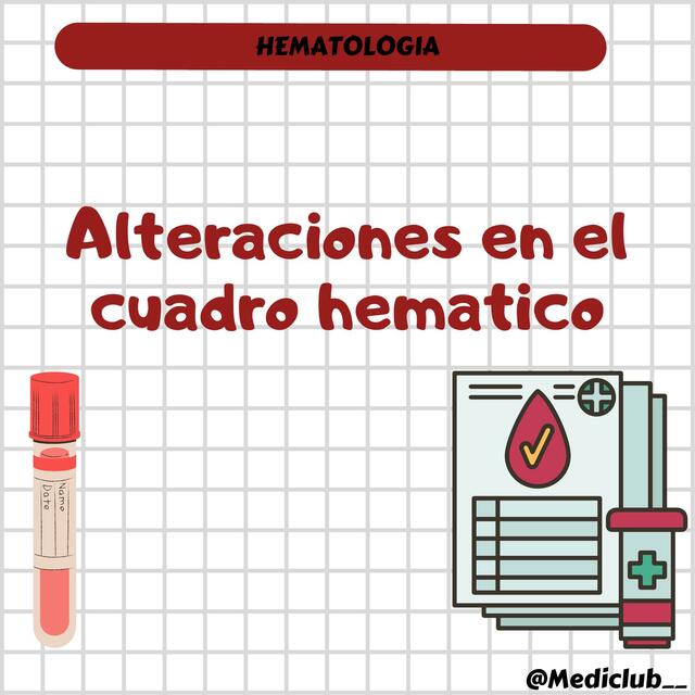 Alteraciones del cuadro hematico | MEDICLUB | uDocz