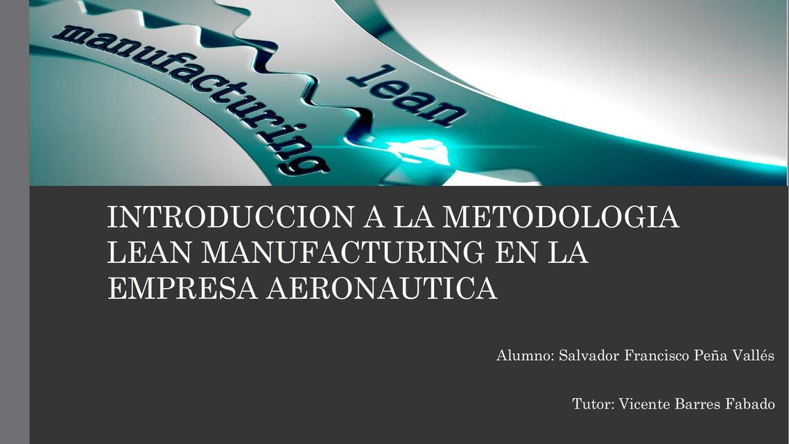 Introduccion a la metodologia Lean Manufacturing e | telemaco ian | uDocz