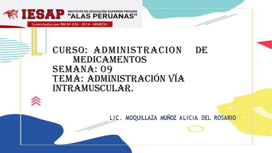 Administración vía intramuscular | ENFERMERIA | uDocz
