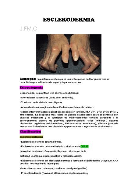 Esclerodermia | José Fabricio Montaño Céspedes | uDocz