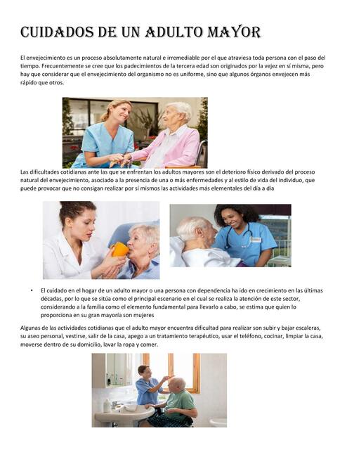 Cuidados del adulto mayor | karina | uDocz