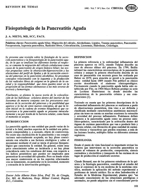 Fisiopatología de la Pancreatitis Aguda | HELLEN SMITH CONTRERAS ...