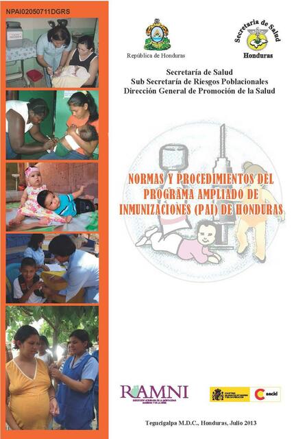 Normas y Procedimientos del Programa Ampliado de Inmunizaciones | Juan Miguel Ulloa Molina | uDocz