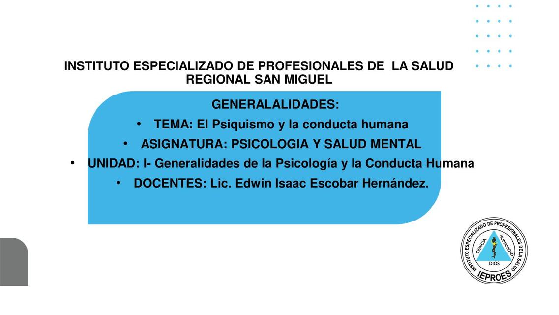 El psiquismo y la conducta humana | Francisco Rodríguez | uDocz