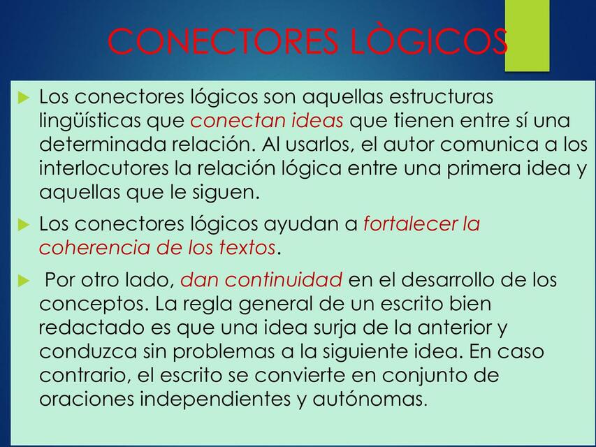 CONECTORES LÓGICOS | Mhelissa Quispe Chavez | uDocz