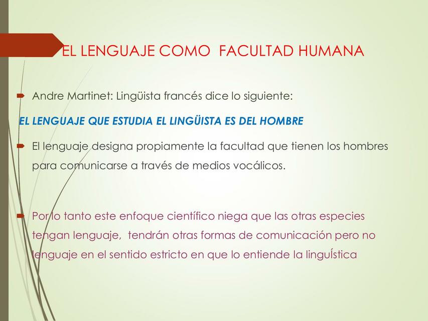 EL LENGUAJE COMO FACULTAD HUMANA | Mhelissa Quispe Chavez | uDocz