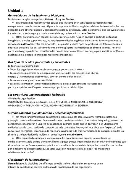 Generalidades de los Fenómenos Biológicos | Thatiana Jhamylle Mendoza ...
