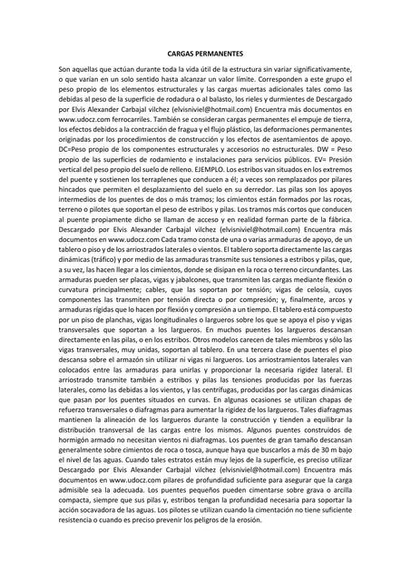 Cargas permanentes | Elvis Alexander Carbajal vilchez | uDocz