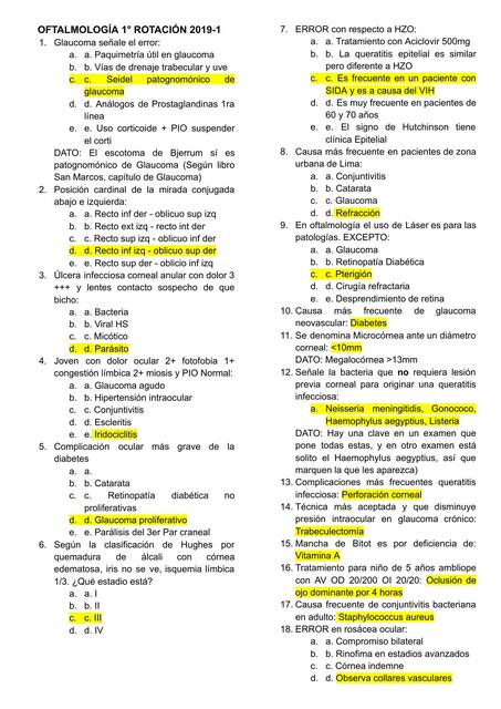 1. Banco de Preguntas de Oftalmología | LiquidOH愛 | uDocz