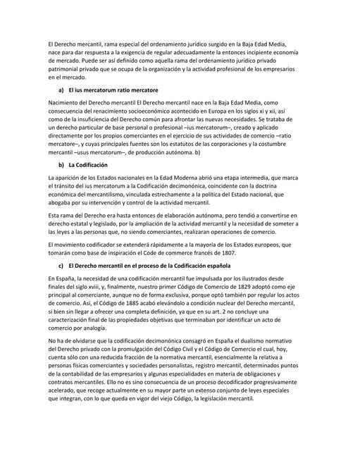 El concepto de Derecho mercantil | Ana Gisela Mercado | uDocz