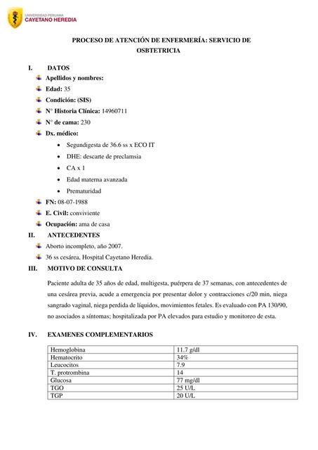 PAE obstetricia | Nursing_assist4nce | uDocz