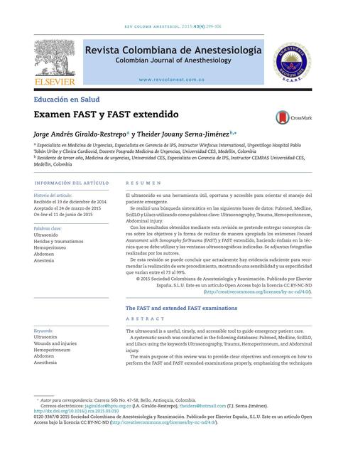 Examen FAST y FAST extendido | BG Castro | uDocz