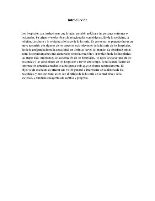 Historia de los hospitales | 2VV | uDocz