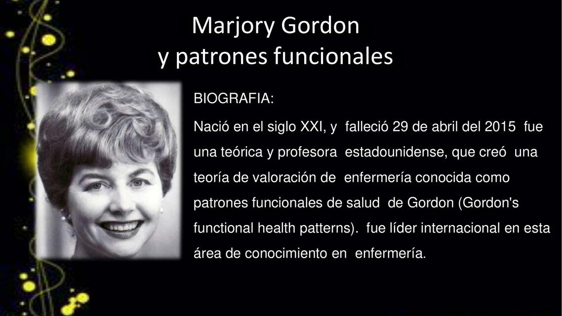 11 Patrones Funcionales de Maryory Gordon | Estrella Adamaris Monico ...