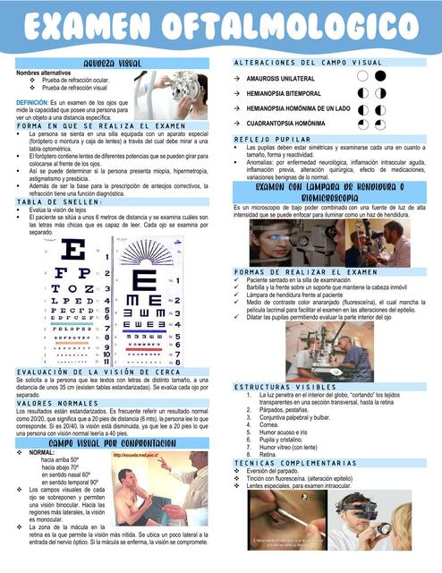 EXAMEN OFTALMOLOGICO | MedNotes UMSS Quinto Año | uDocz