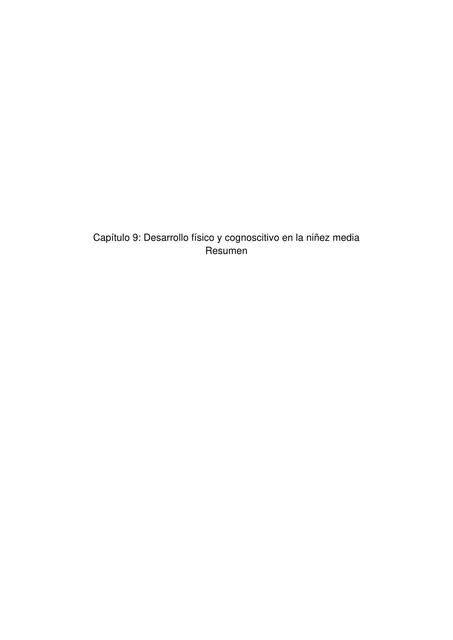 Desarrollo Físico y Cognoscitivo en la Niñez Media | Katherine | uDocz