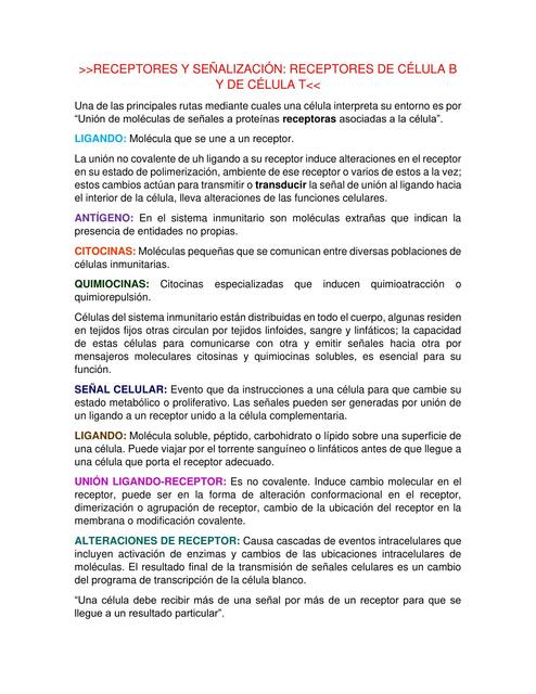 Flashcards de Receptores y Señalización: Receptores de Célula B y de ...