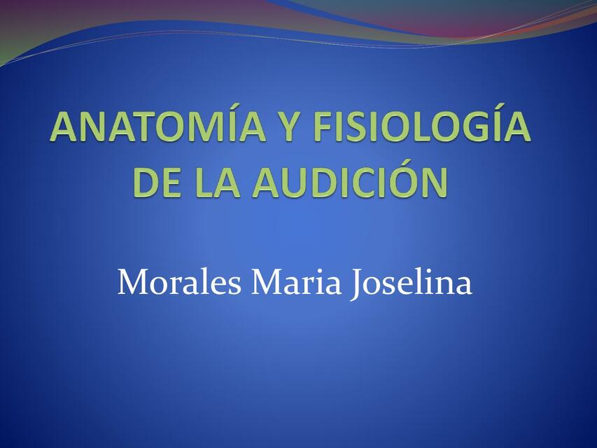 Anatomía y Fisiología de la Audición | María morales | uDocz