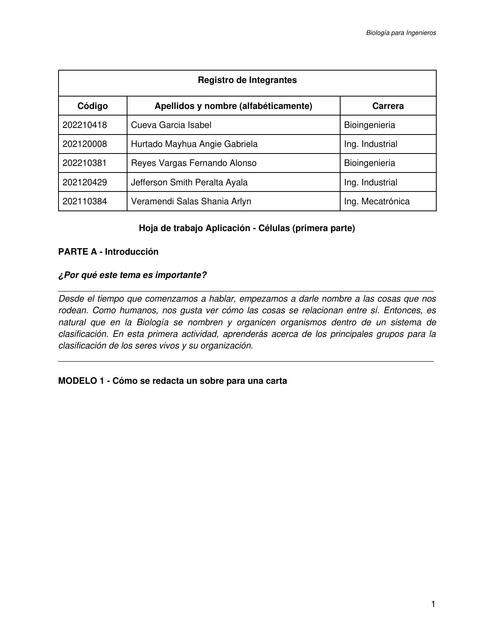 Células | Angie Gabriela Hurtado Mayhua | uDocz