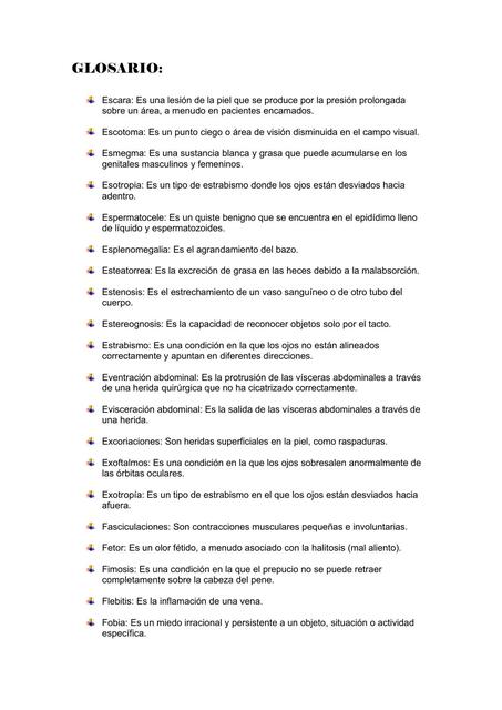 Glosario | Helena Lis barreda | uDocz