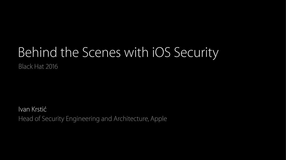 Flashcards de Behind The Scenes With Ios Security | Por HackerNews | uDocz