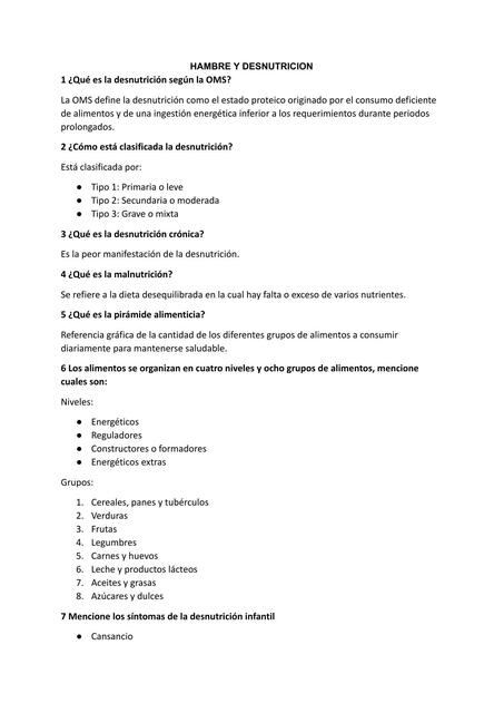 Hambre Y Desnutricion Gabriela Abalo Rivero Udocz
