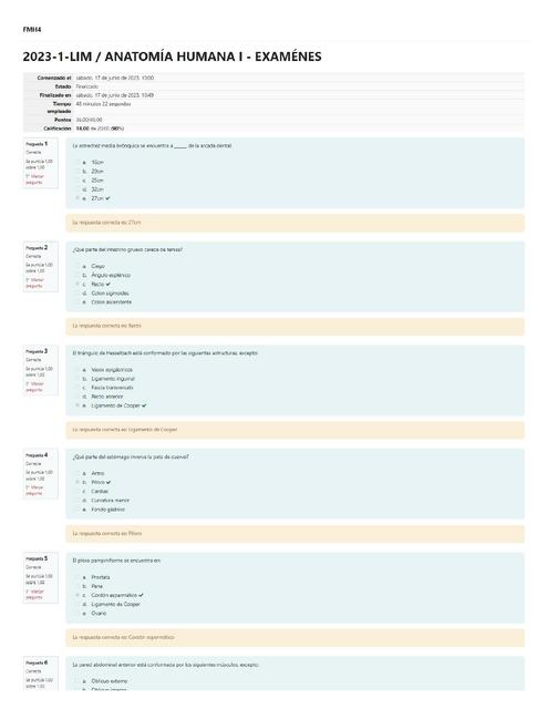 ANATOMÍA I FINAL I | ghfghfg | uDocz