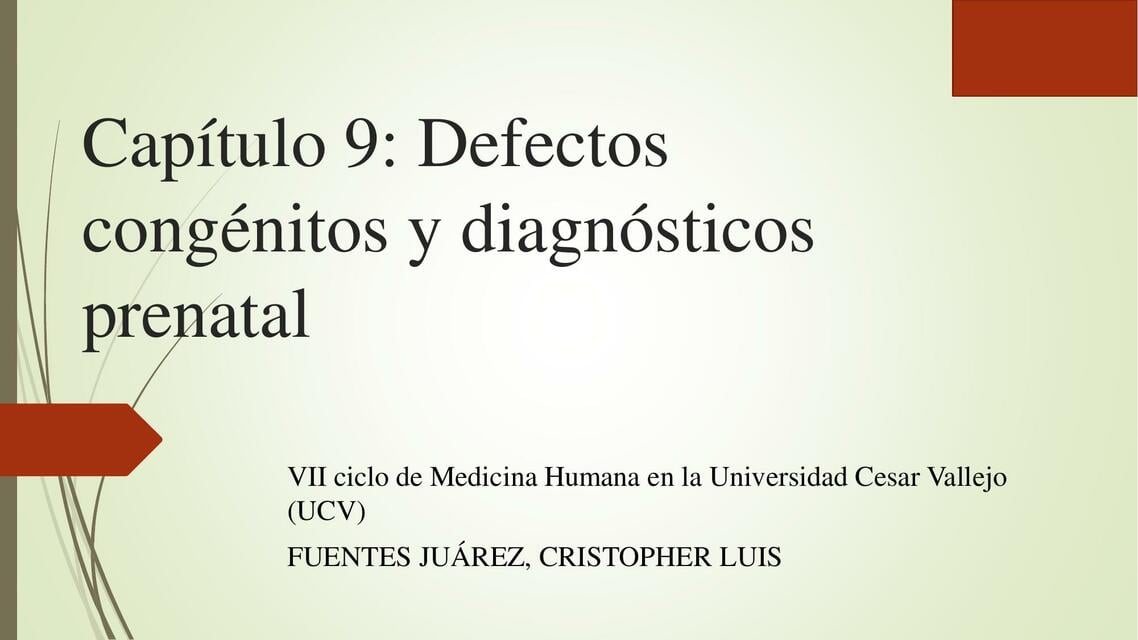 CAPÍTULO 9 DEFECTOS CONGÉNITOS Y DIAGNÓSTICO PRENATAL | Dr. Cristopher ...