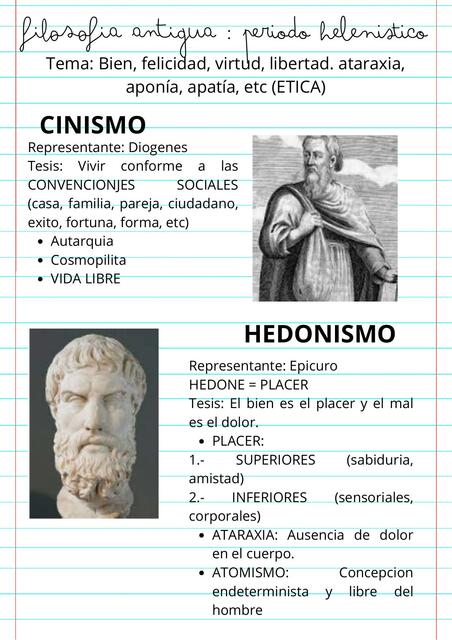 Filosofía antigua Periodo helenístico | Cielo López | uDocz