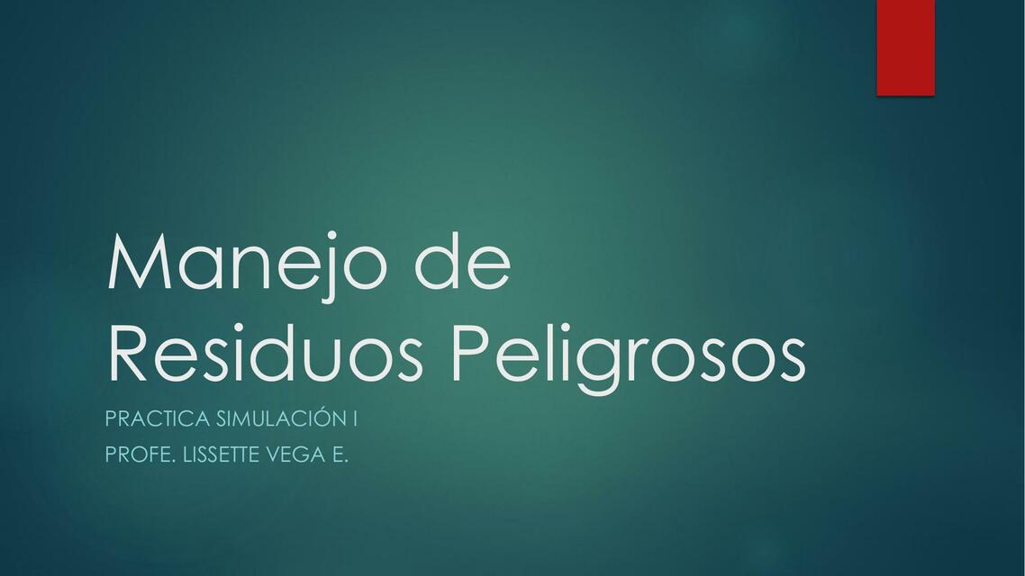 Manejo de Residuos Peligrosos | Mary | uDocz